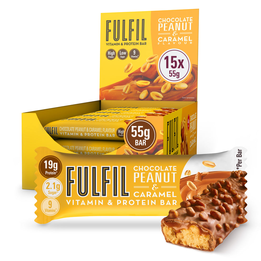 FULFIL Chocolate Peanut And Caramel Protein Bar – FULFIL Benelux